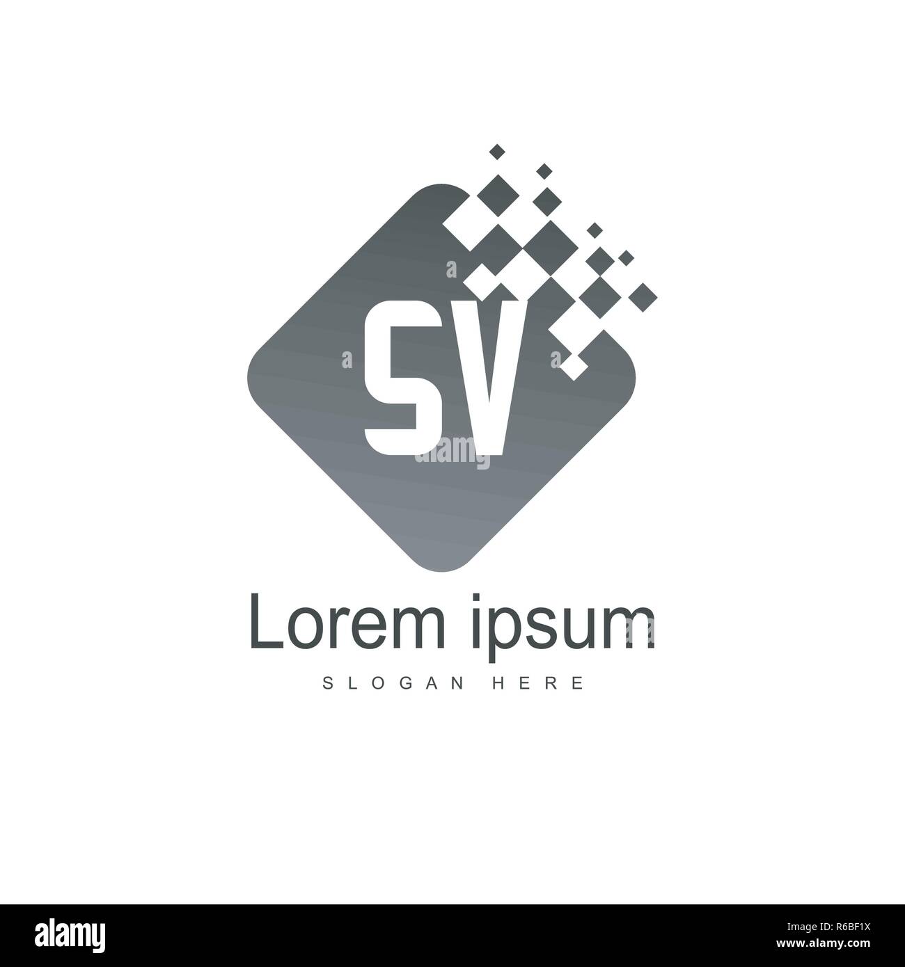 Initial letter SV Logo Template. Minimalist letter logo design Stock Vector Image & Art - Alamy