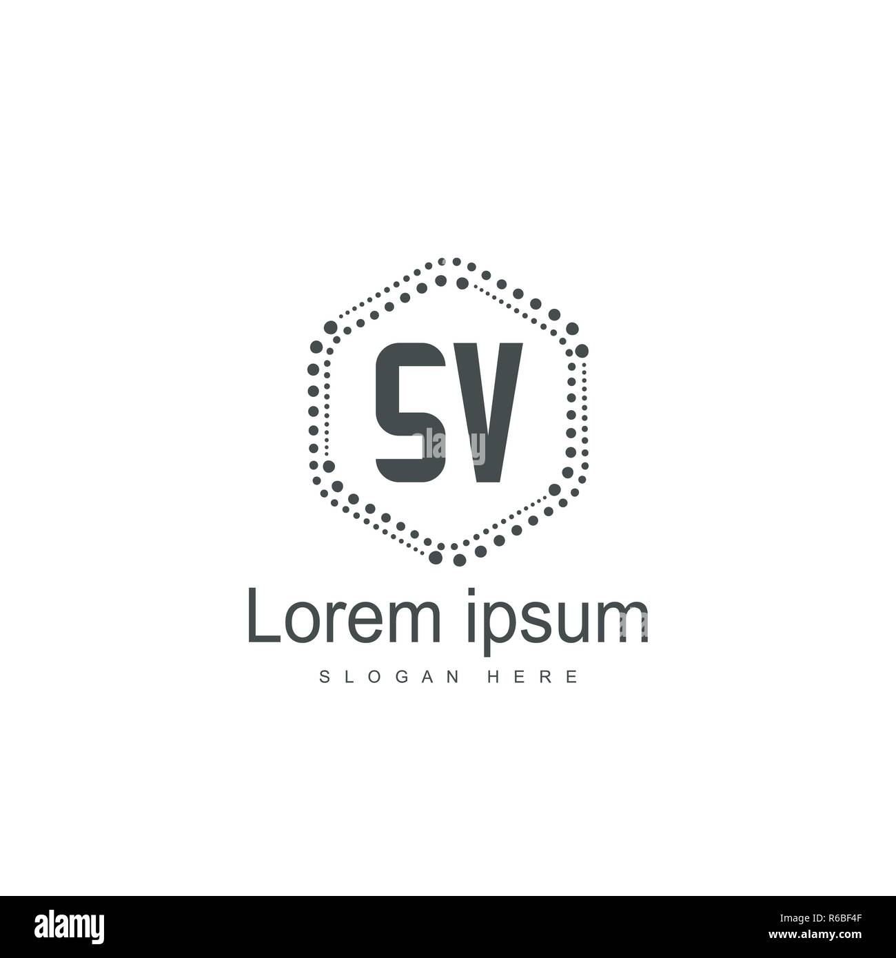 Initial letter SV Logo Template. Minimalist letter logo design Stock ...
