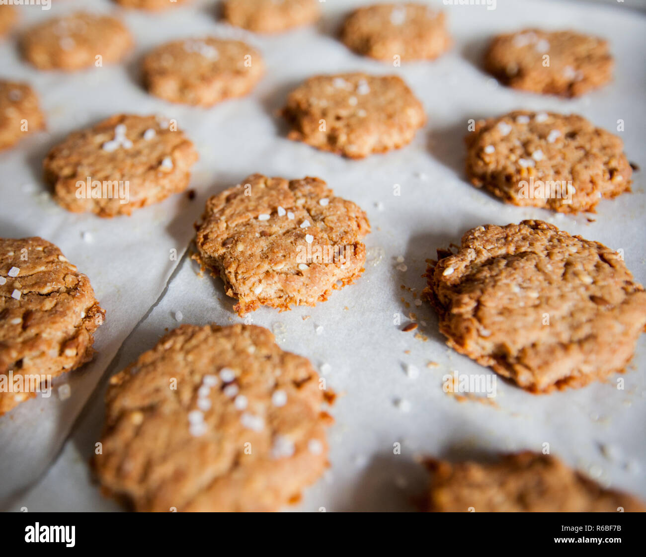 Tasty and healthy fresh crackers Stock Photo - Alamy