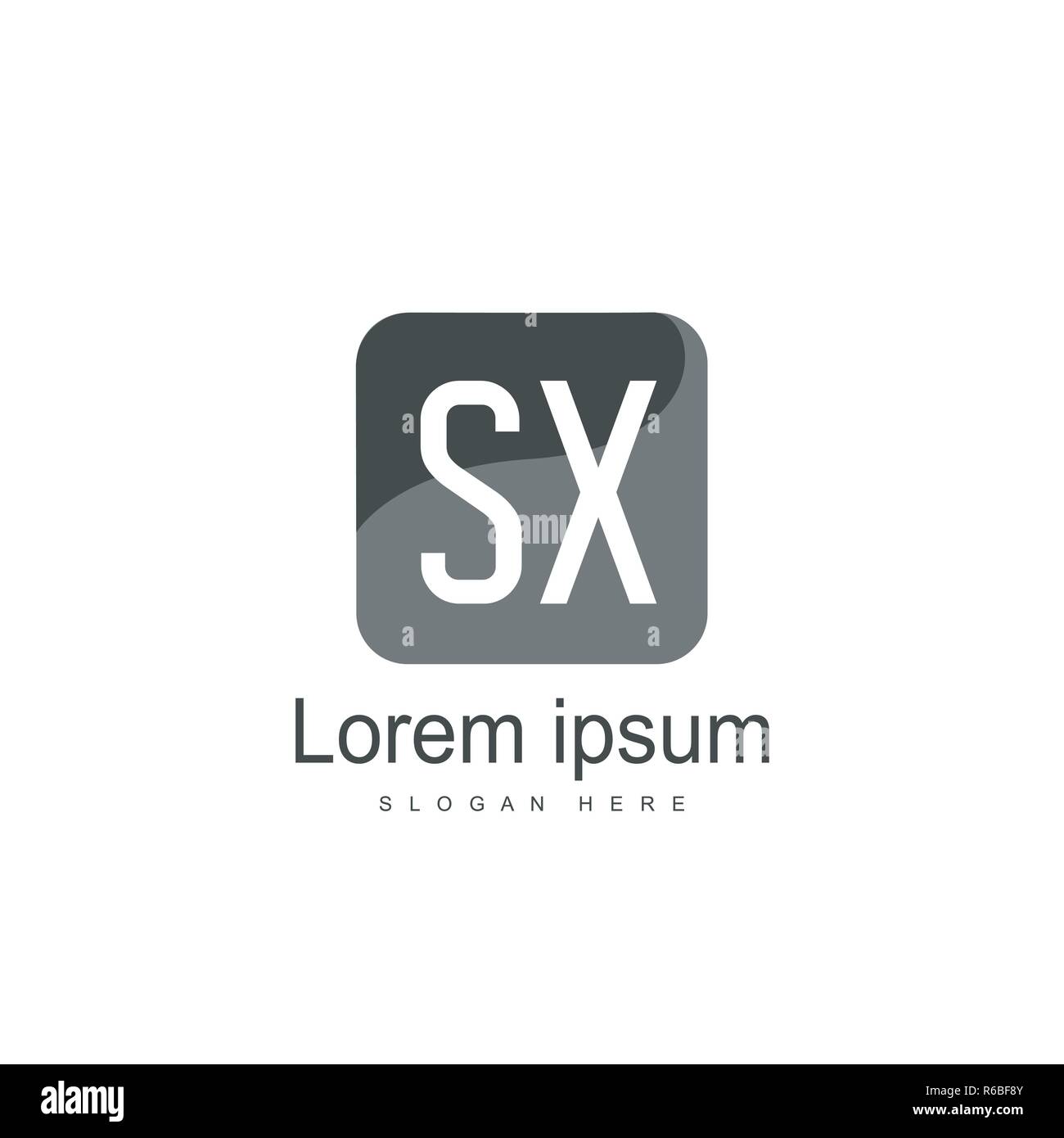 Initial letter SX Logo Template. Minimalist letter logo design Stock ...