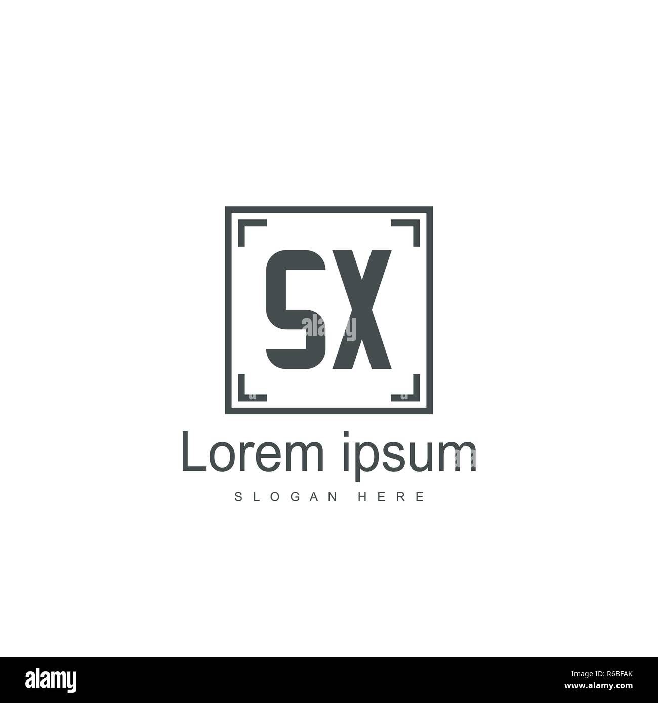 Initial letter SX Logo Template. Minimalist letter logo design Stock ...