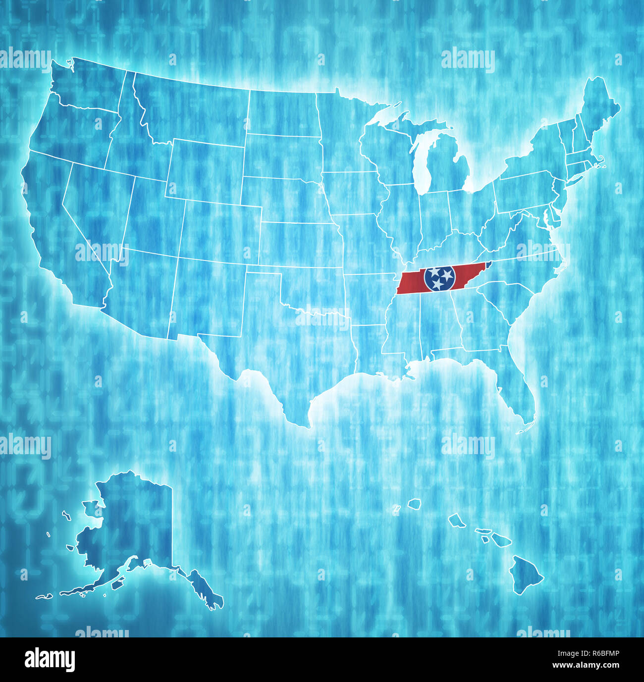 Political map of tennessee hi-res stock photography and images - Alamy