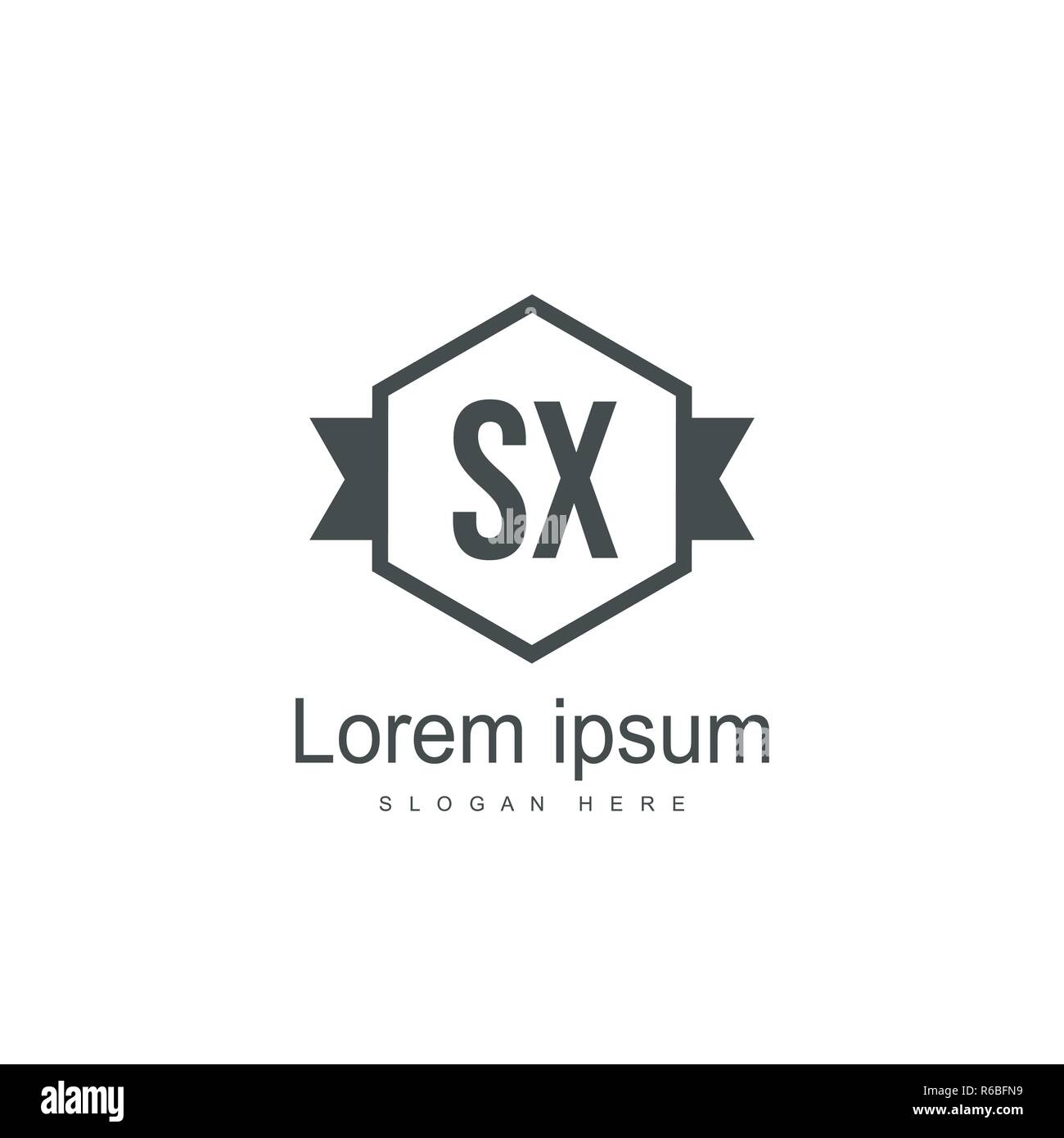 Initial letter SX Logo Template. Minimalist letter logo design Stock ...