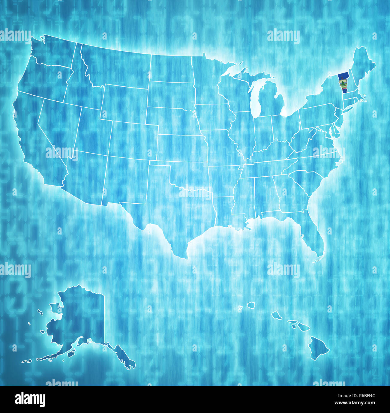 Political map of vermont hi-res stock photography and images - Alamy