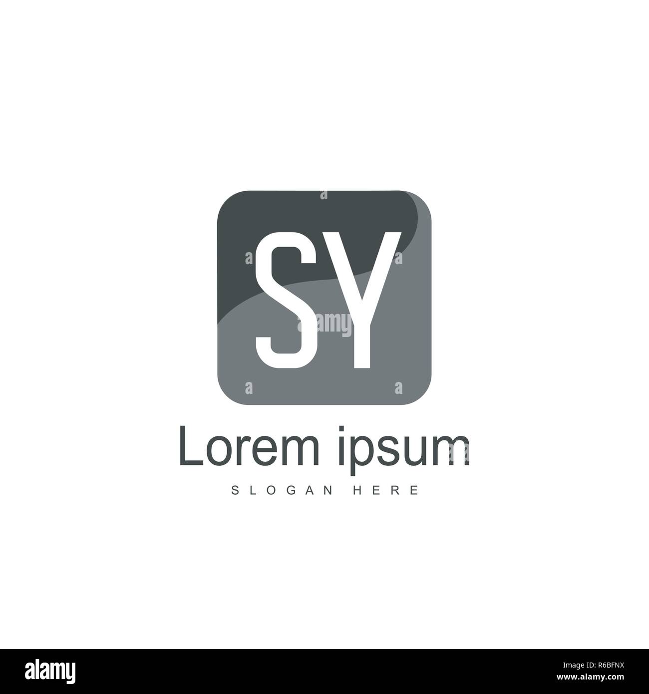 Initial letter SY Logo Template. Minimalist letter logo design Stock ...