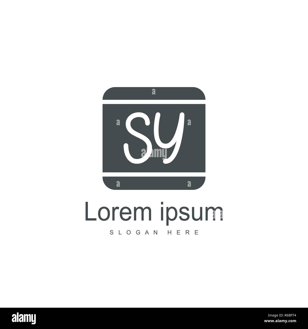Initial letter SY Logo Template. Minimalist letter logo design Stock ...
