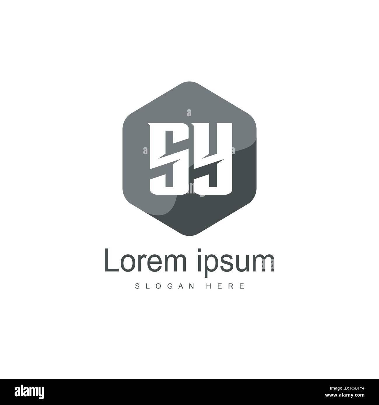 Initial letter SY Logo Template. Minimalist letter logo design Stock ...