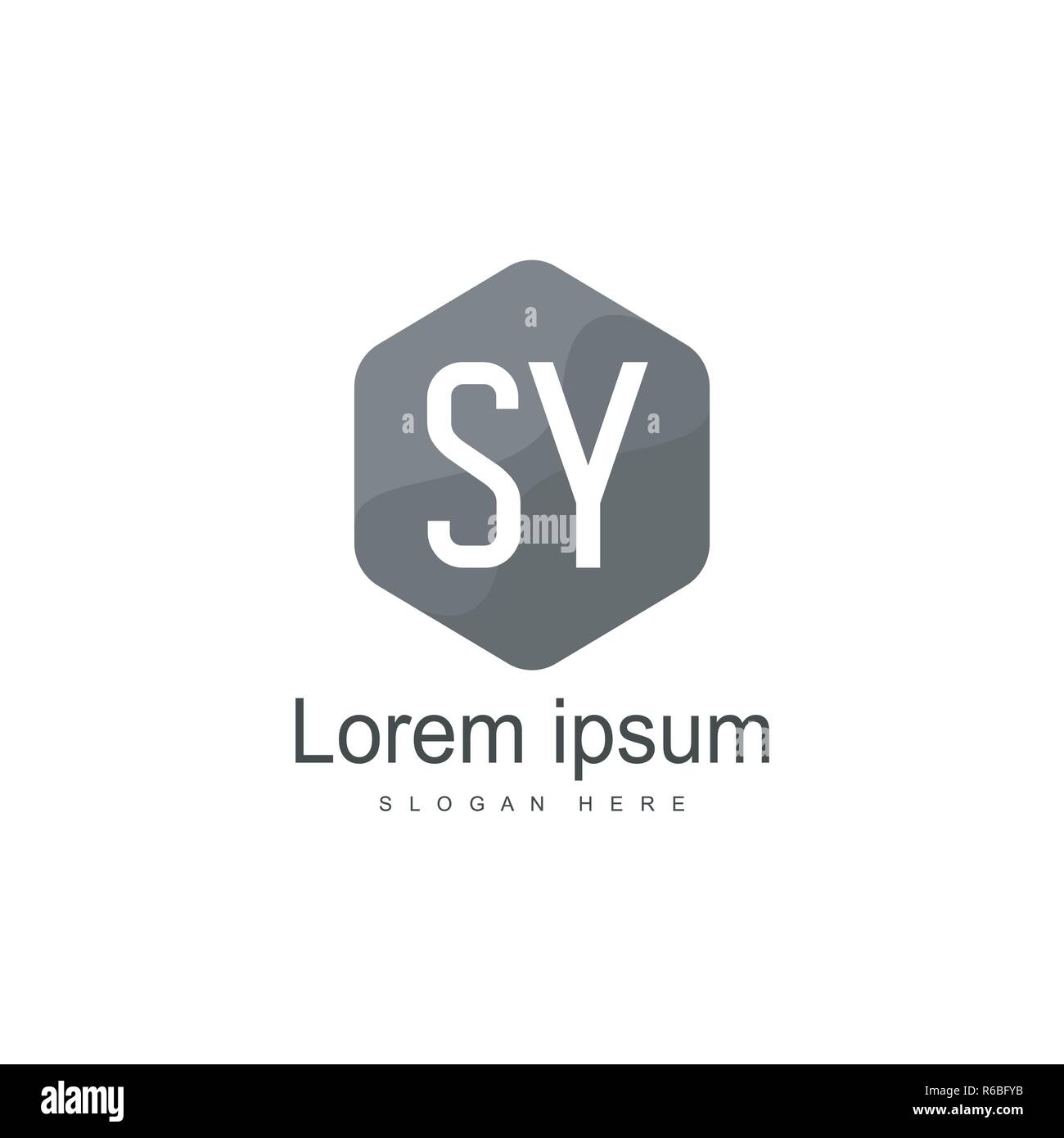 Initial letter SY Logo Template. Minimalist letter logo design Stock ...