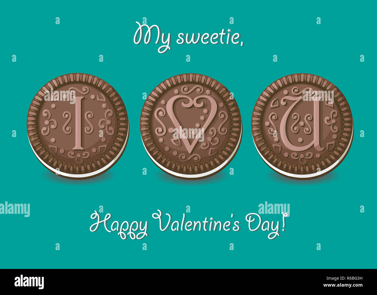 Love cookies cute cartoon hi-res stock photography and images - Alamy