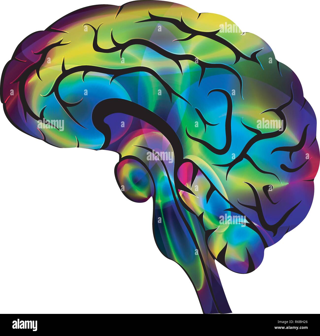 Colorful Brain Drawings