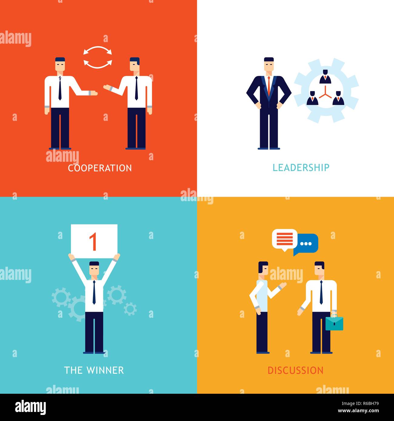 Successful business Winner Teamwork Cooperation Partnership Leadership ...