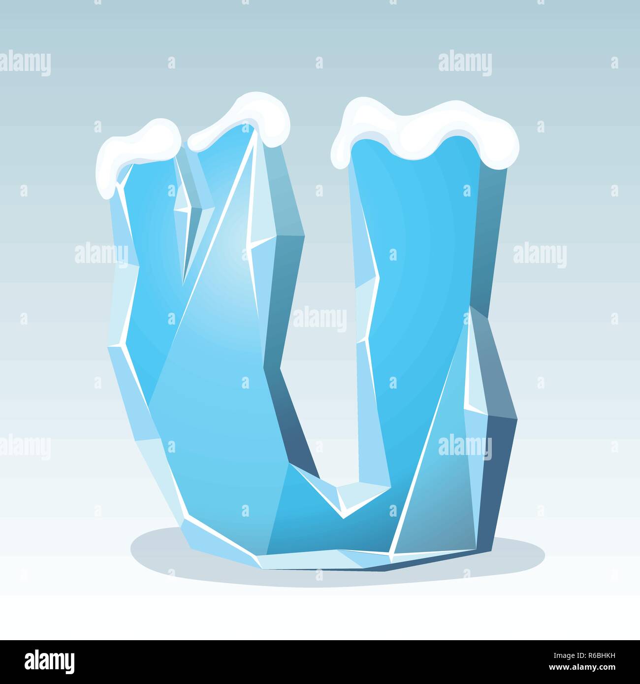 Ice letter U Stock Vector Image & Art - Alamy