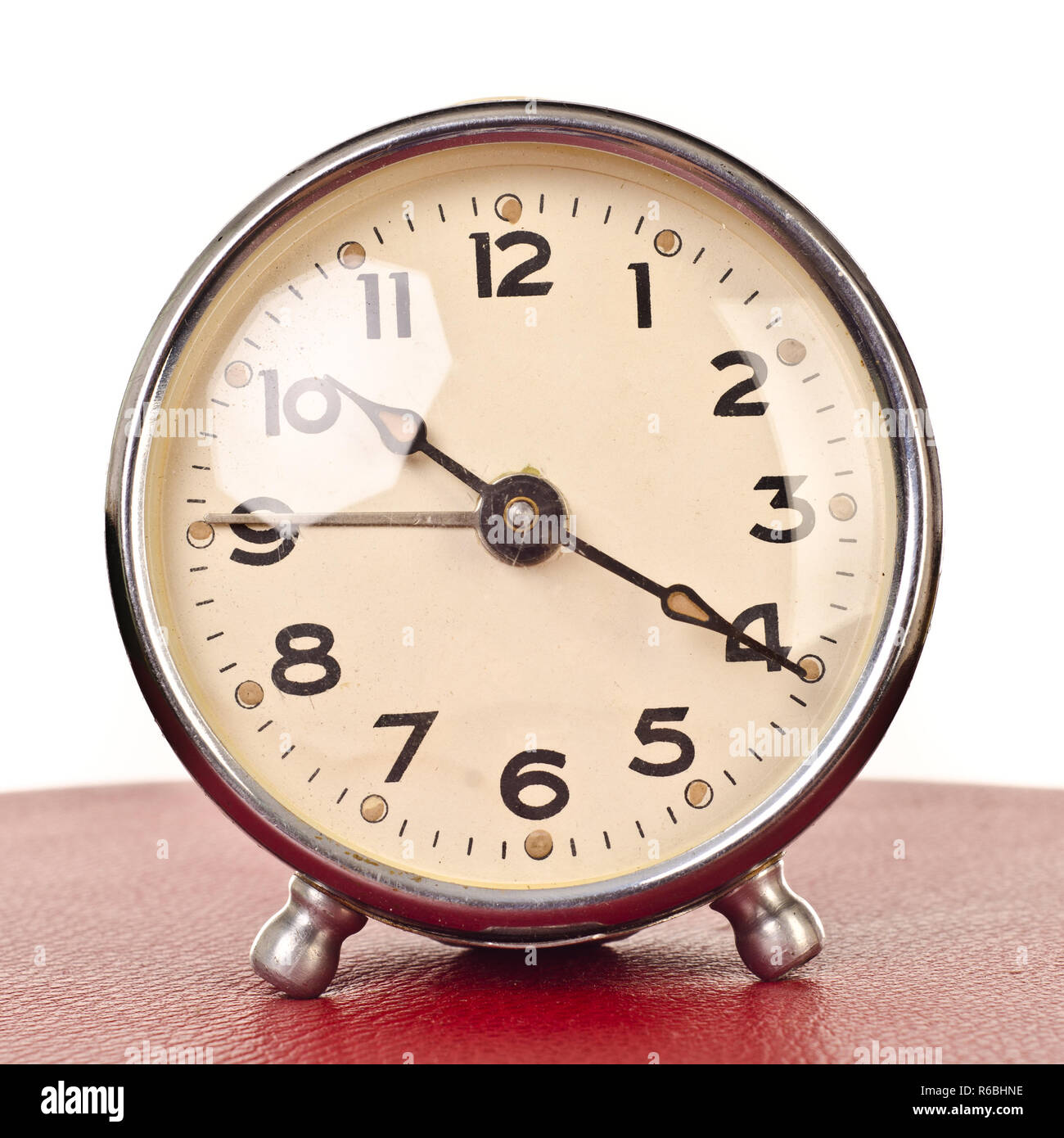 old clock isolated on a white background Stock Photo - Alamy