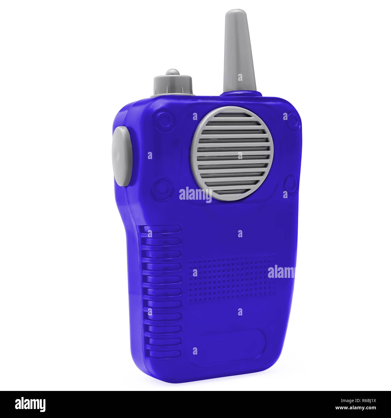 Isolated Blue Toy Plastic Radio on White Background Stock Photo - Alamy