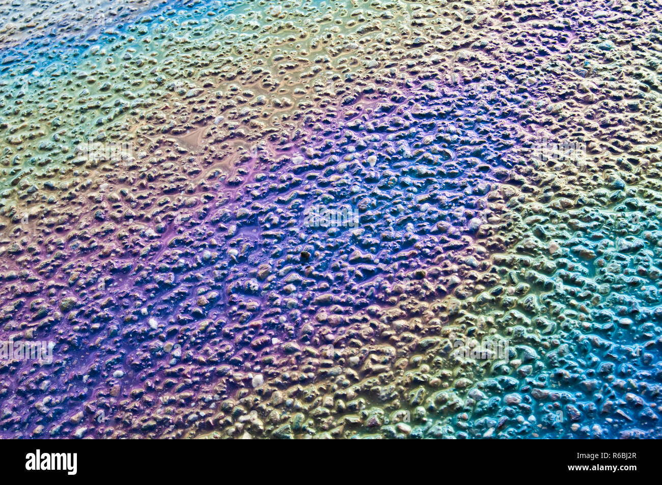 Gas Spill On Asphalt Stock Photo - Alamy