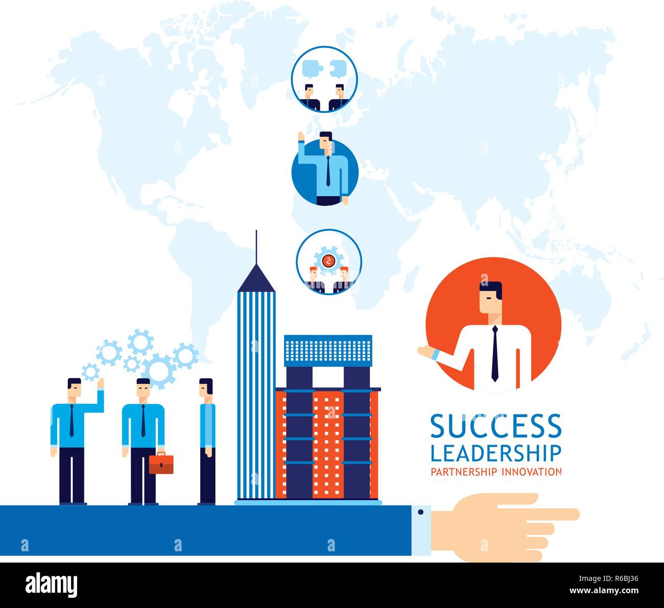 Partnership Leadership Teamwork successful business concept Businessman ...