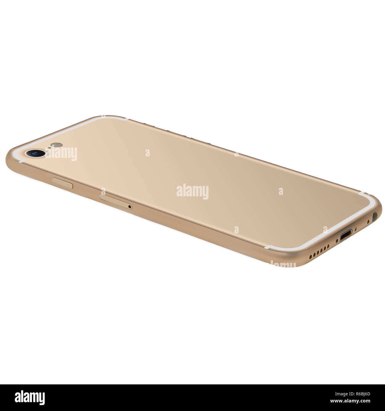 Isolated Classy Gold Business Mobile Phone on White Background Stock ...