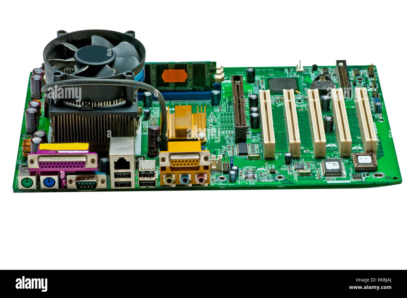 Computer motherboard detail Cut Out Stock Images & Pictures - Alamy