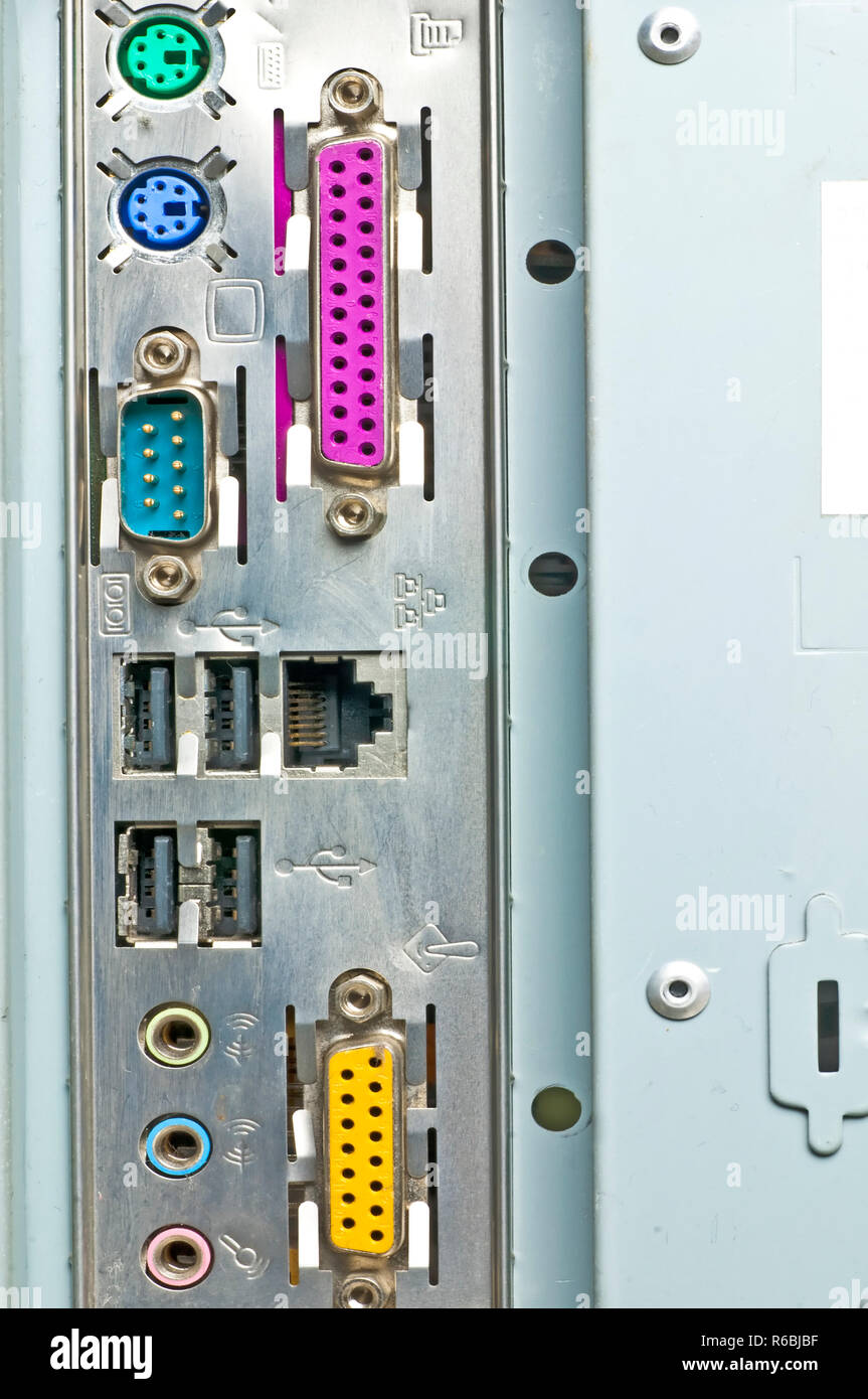 Connection Of A Computer Stock Photo - Alamy