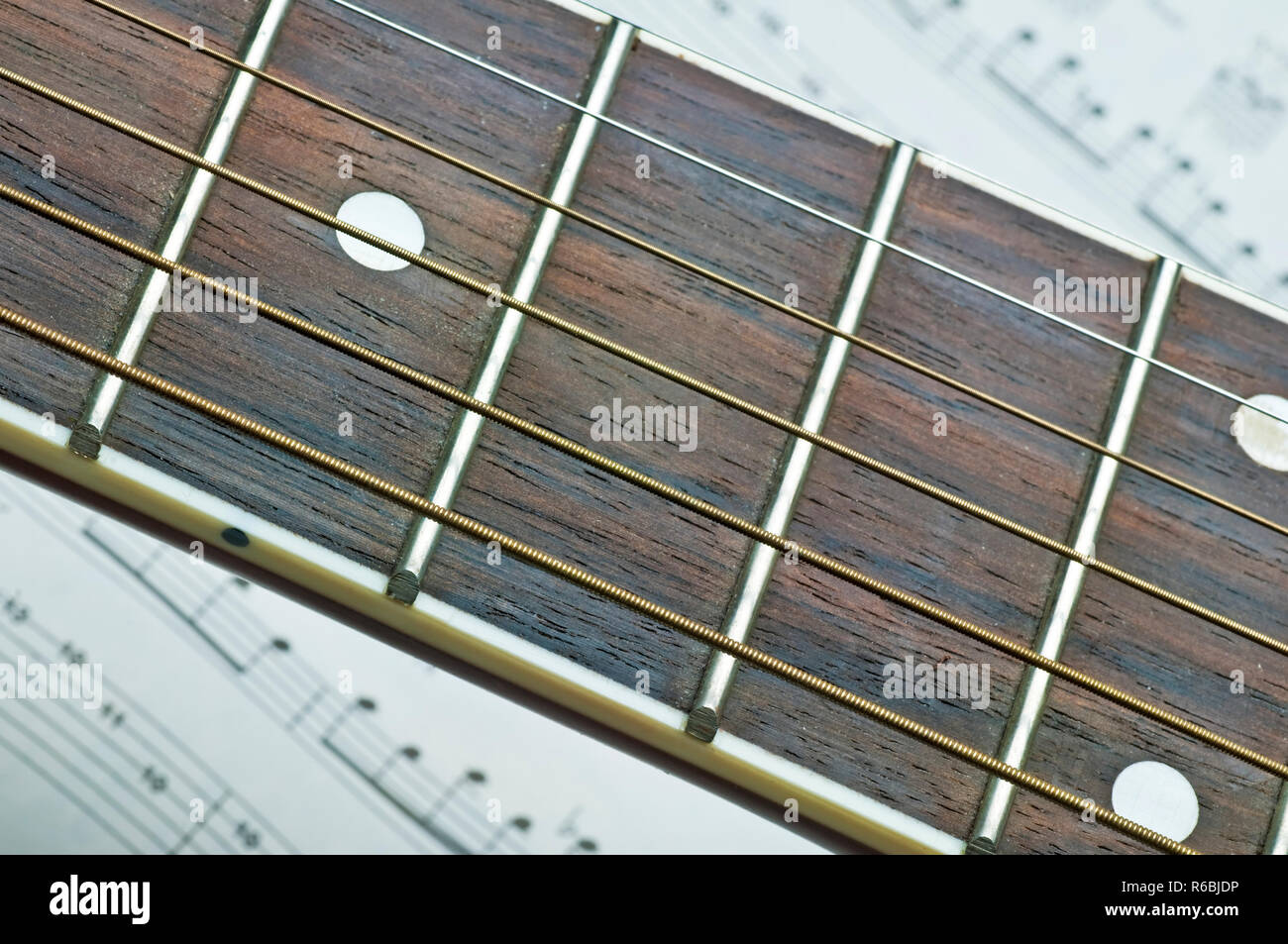 Closeup Guitar Fretboard Stock Photo - Alamy