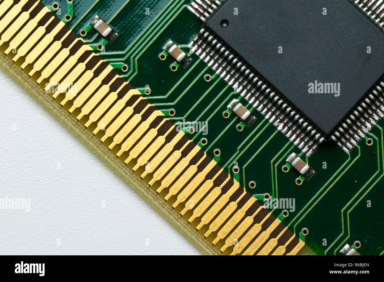 Computer Circuit Board On An Isdn-Card Stock Photo - Alamy