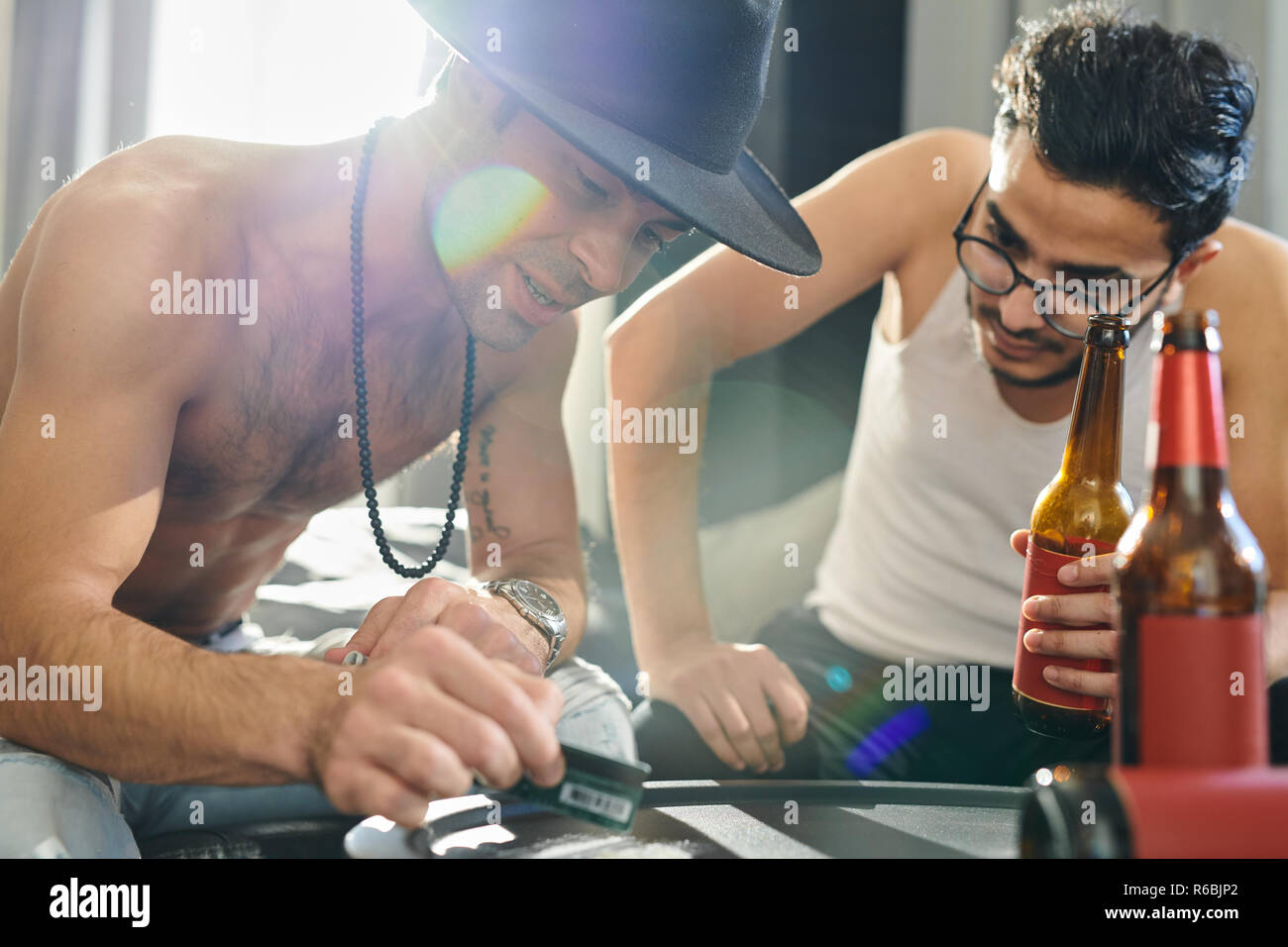 Illegal drugs alcohol hi-res stock photography and images - Alamy