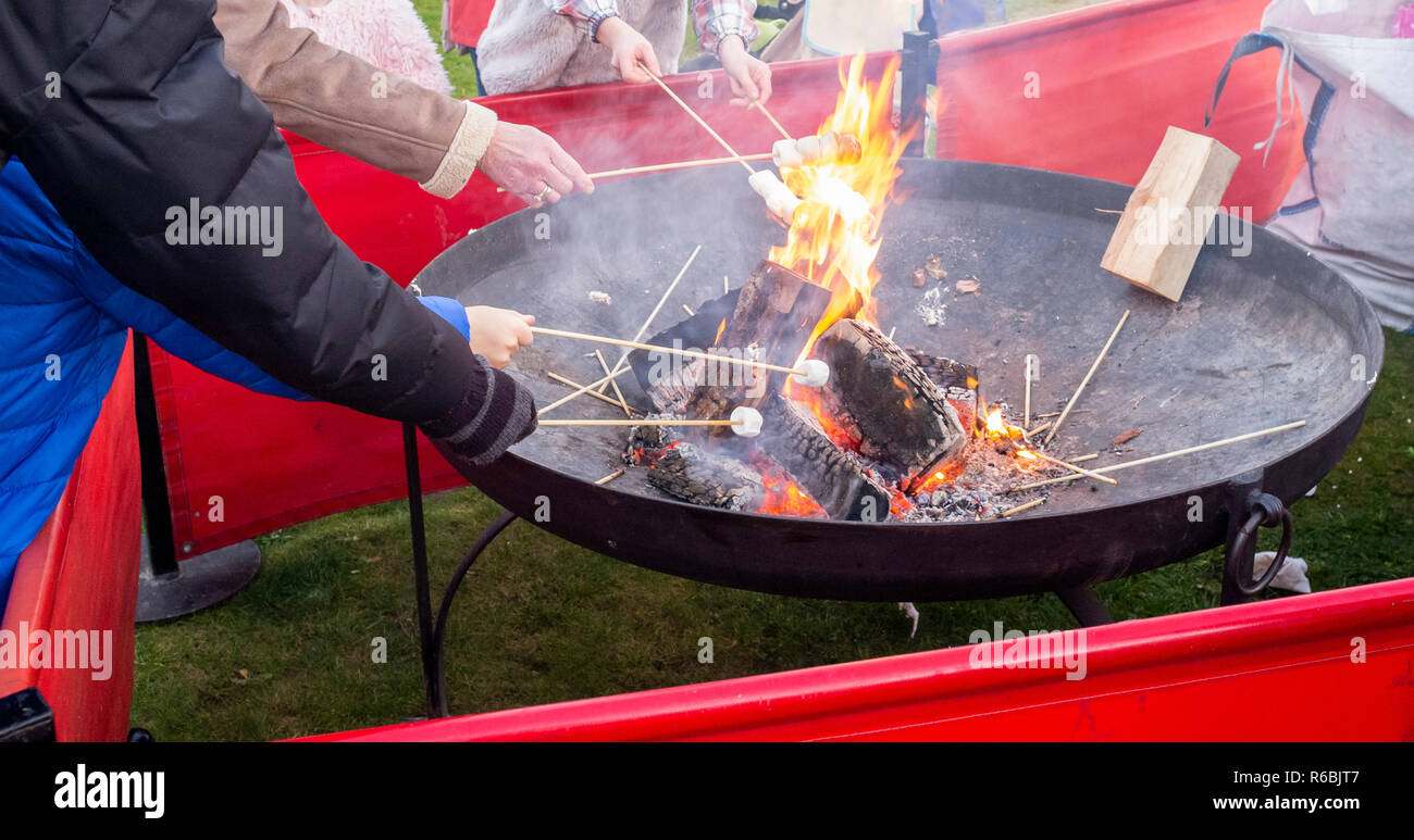 Toasting marshmallows fire hi-res stock photography and images - Alamy