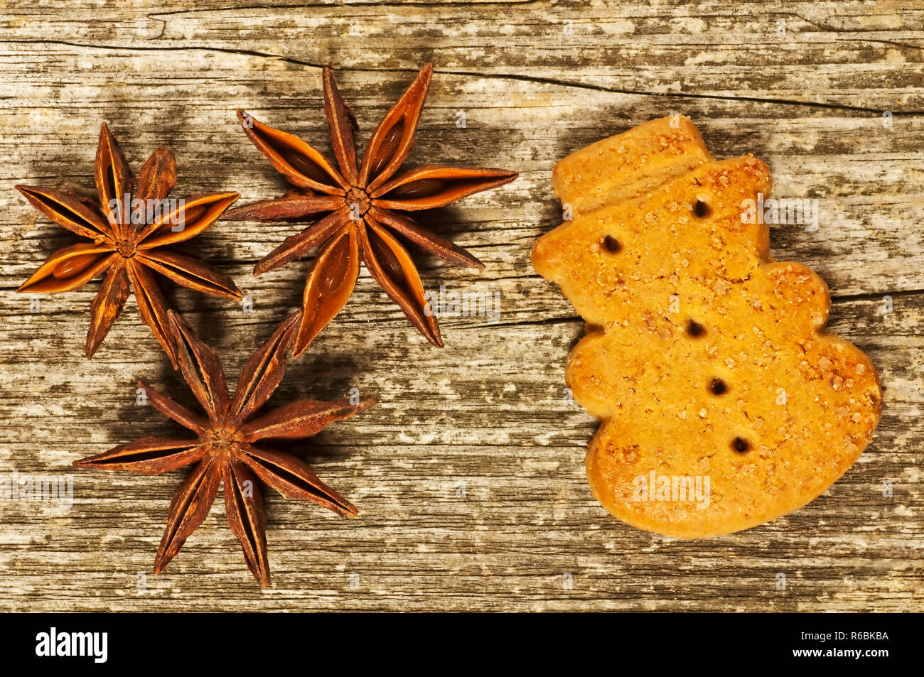 German Christmas Cake With Star Anise Stock Photo - Alamy