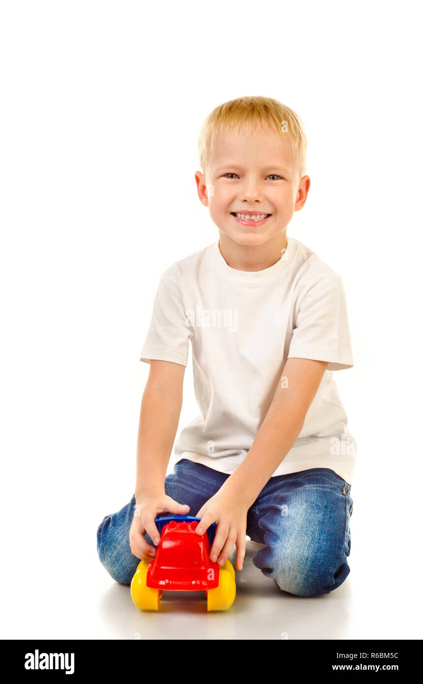 little boy isolated on a white background Stock Photo - Alamy