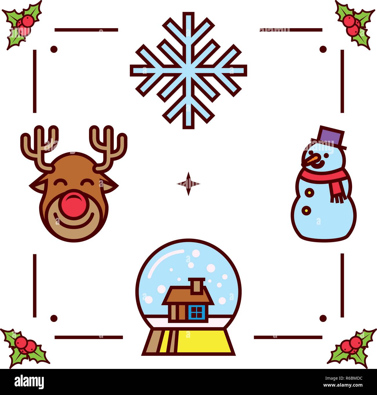 Christmas ornament snow globe Stock Vector Images - Alamy