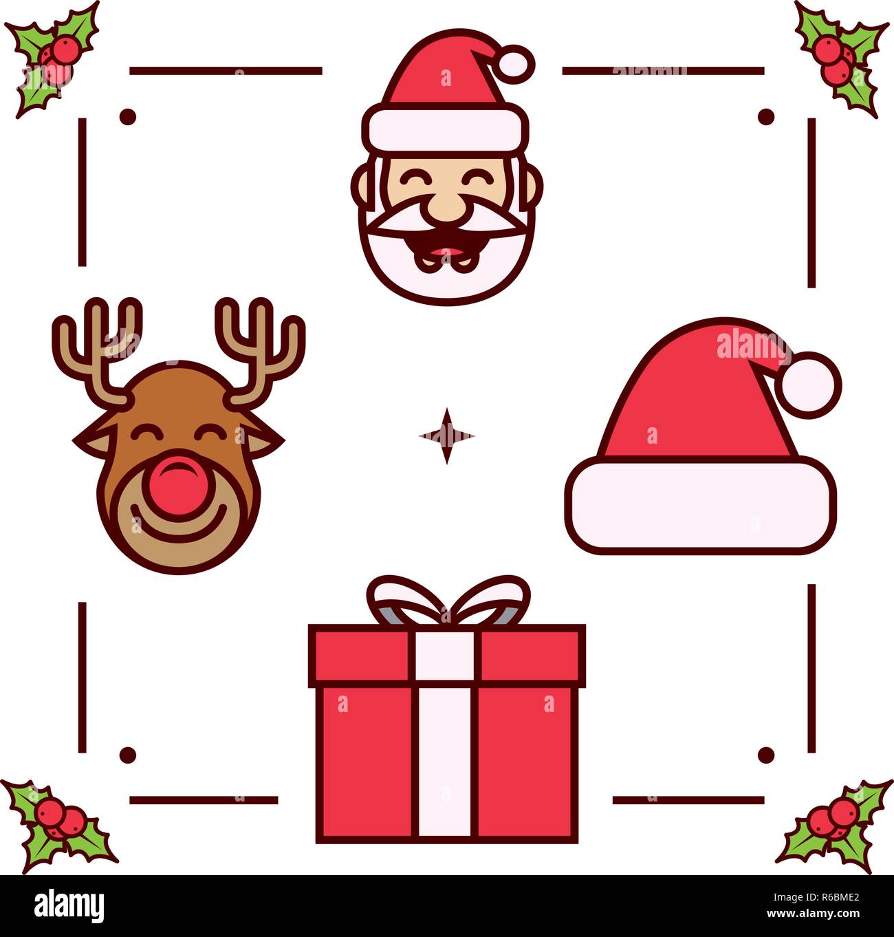 Christmas elements Stock Vector Images - Alamy