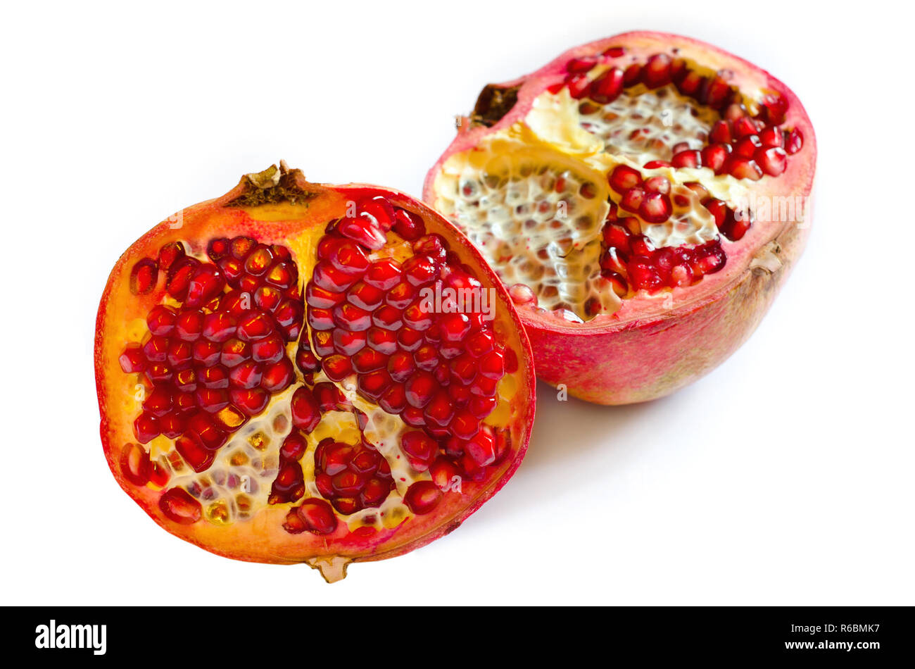 pomegranate isolated on a white background Stock Photo - Alamy