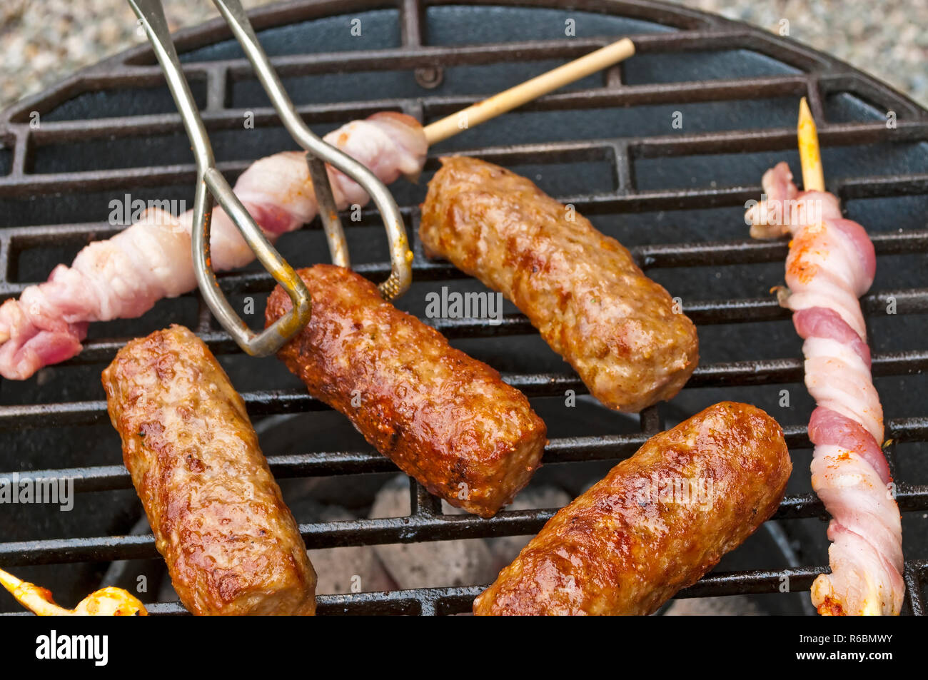 Croatian deli cevapi on barbecue hi-res stock photography and images ...