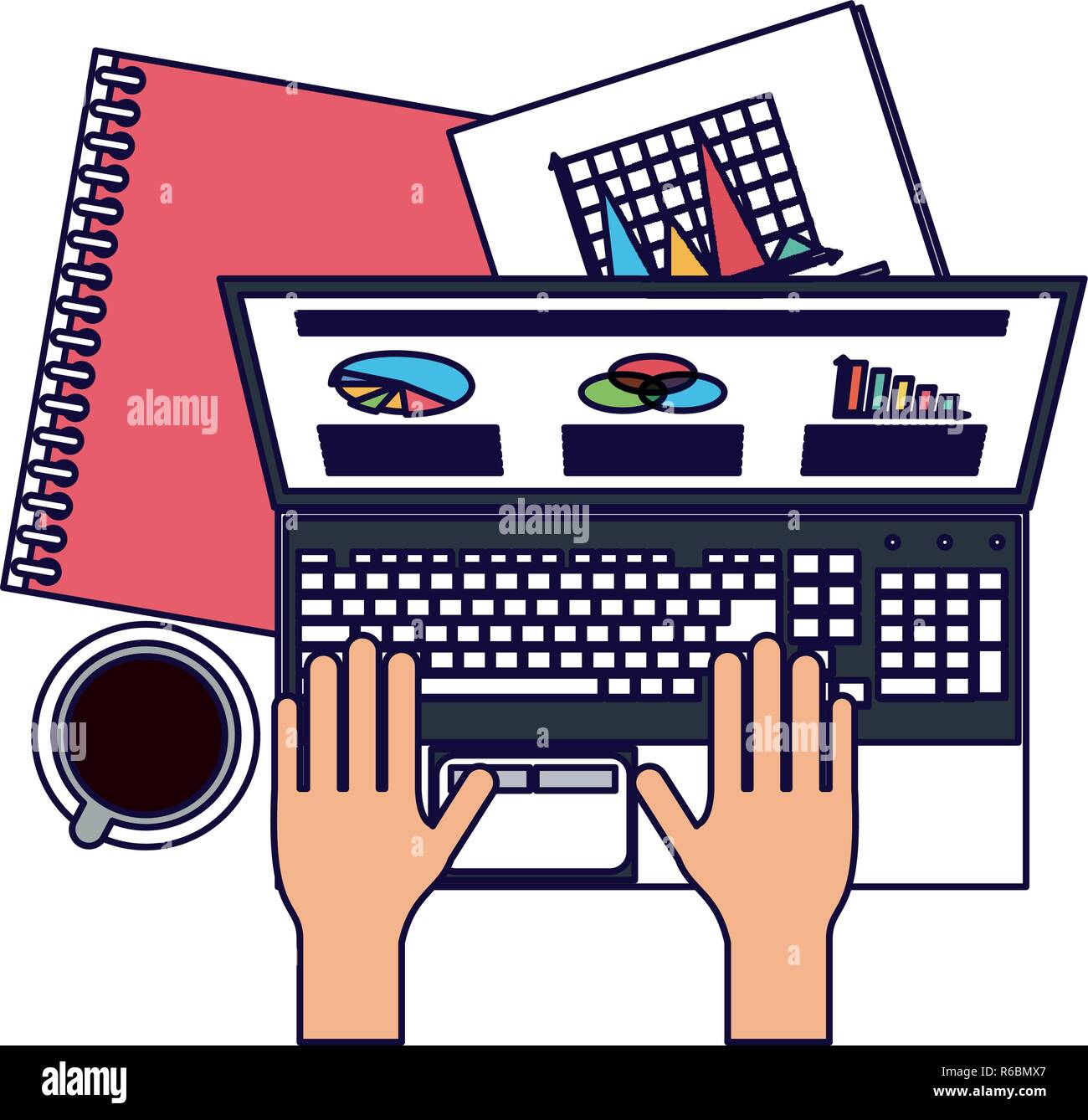 Working with computer avatar Stock Vector Image & Art - Alamy