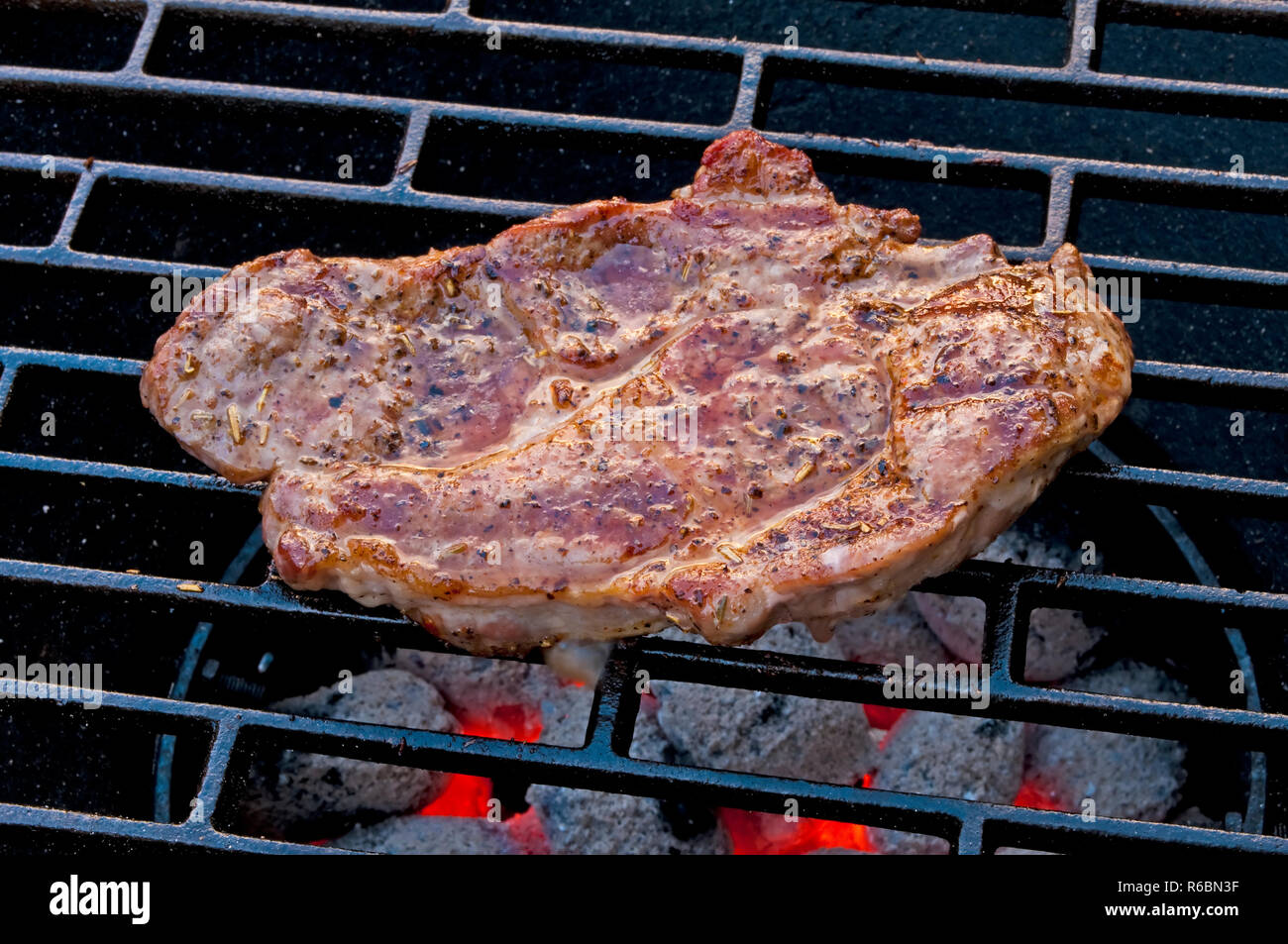Roasted Pork Neck On Barbecue Stock Photo - Alamy
