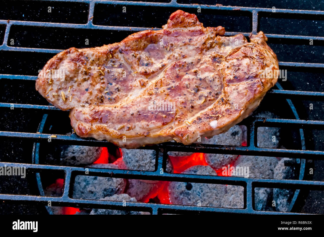 Roasted Pork Neck On Barbecue Stock Photo - Alamy