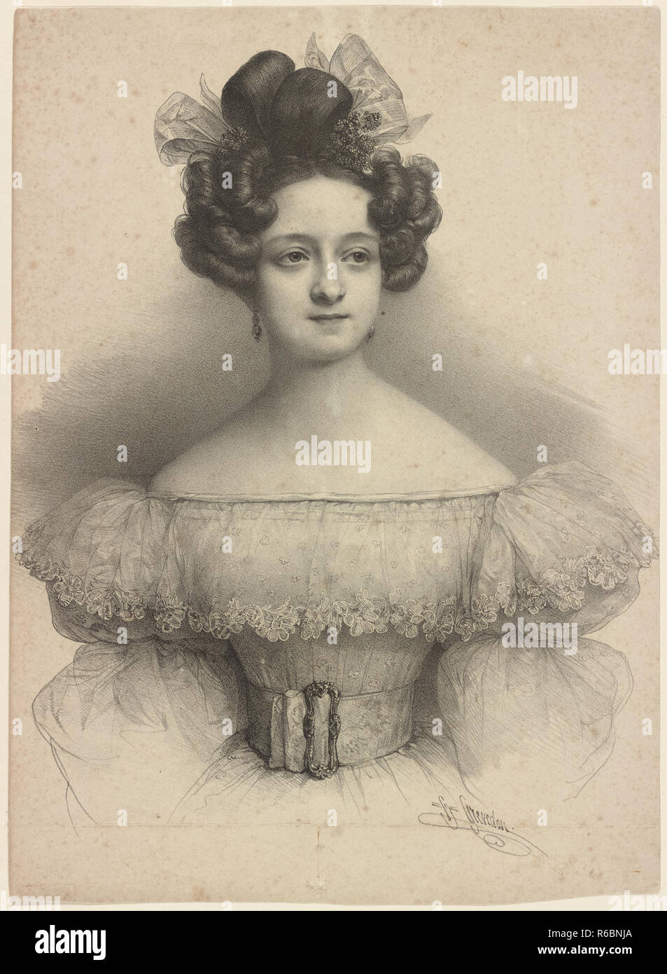 vintage lady victorian classic portrait artwork Stock Photo - Alamy