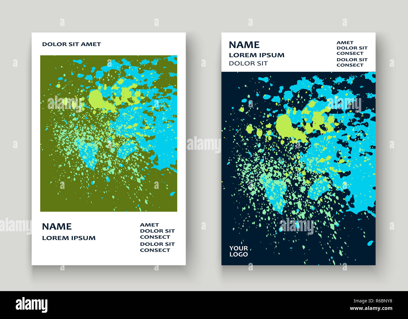 Neon explosion paint splatter artistic cover frame design. Decorative ...