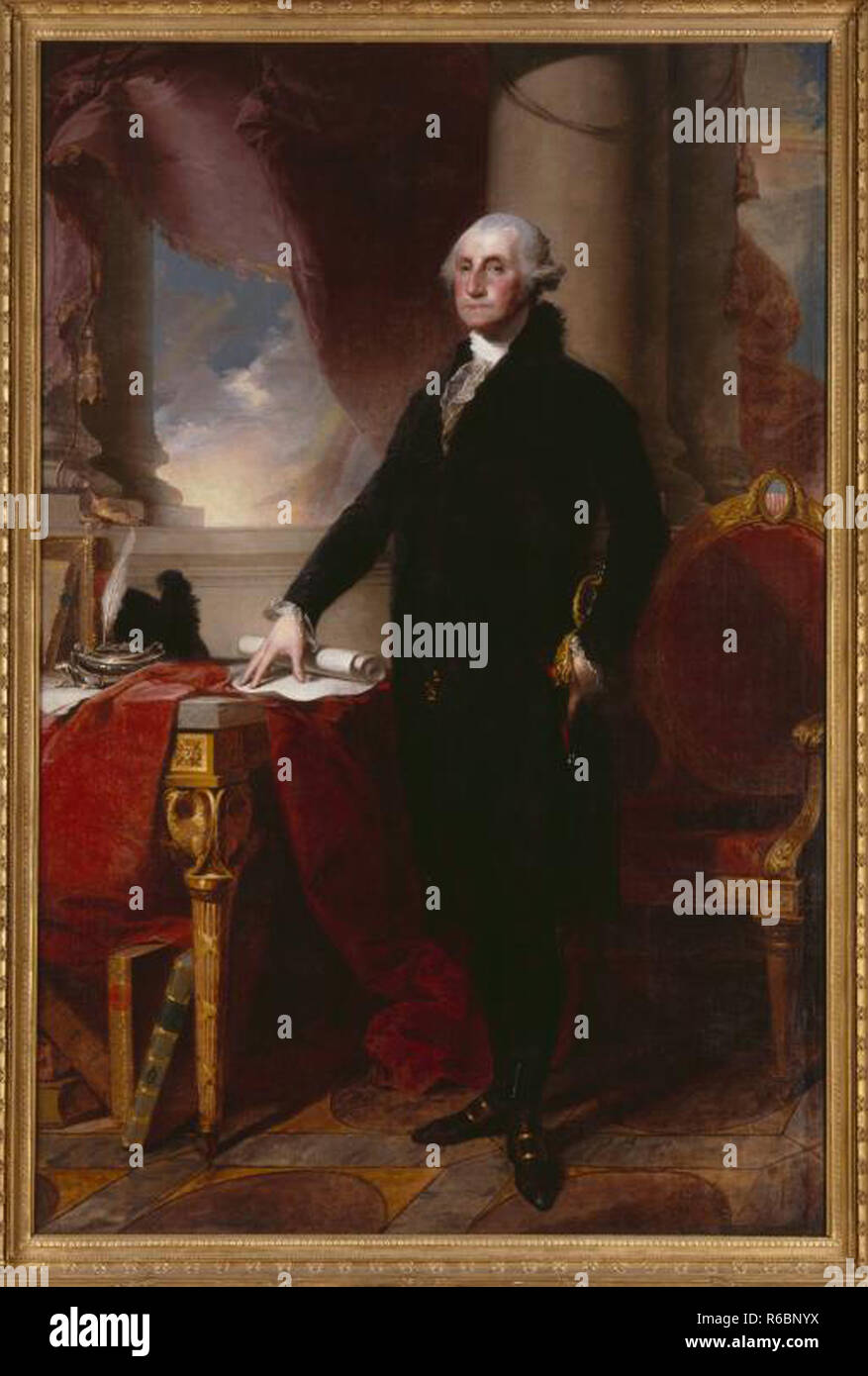 vintage portrait of George Washington (rare image Stock Photo - Alamy