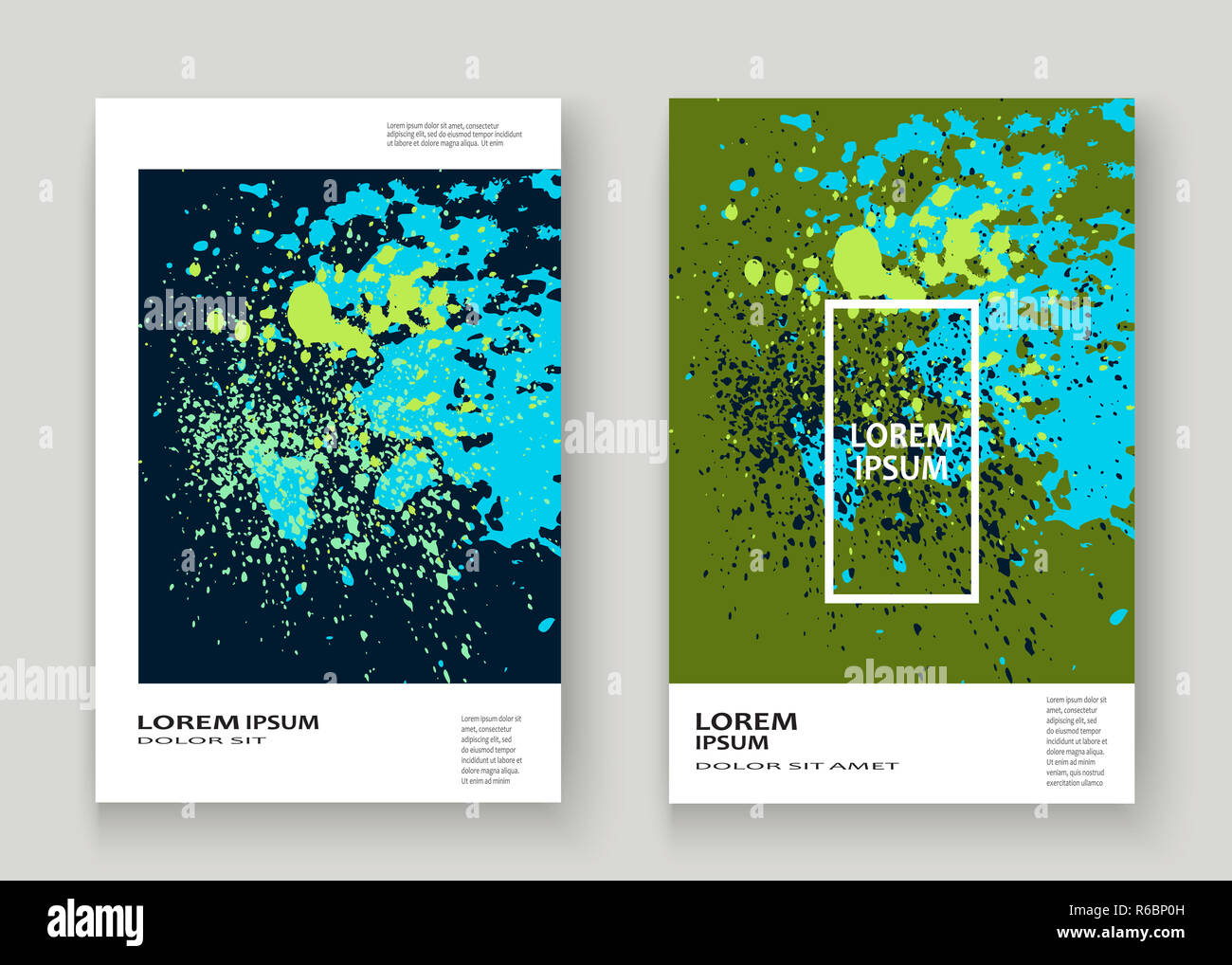 Neon explosion paint splatter artistic cover frame design. Decorative ...