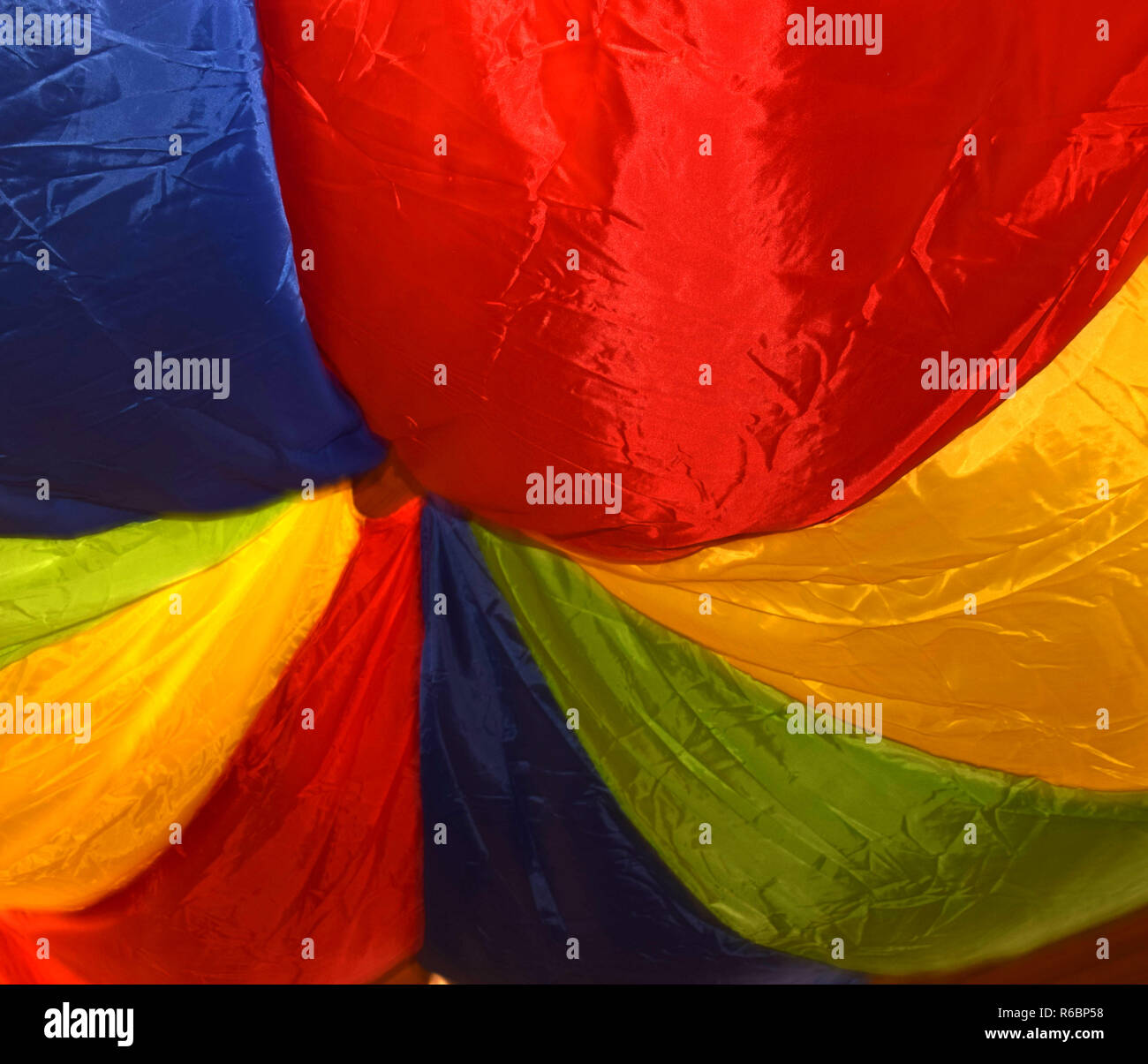 shimmering parachute for decoration of a indoor wooden ceiling ...