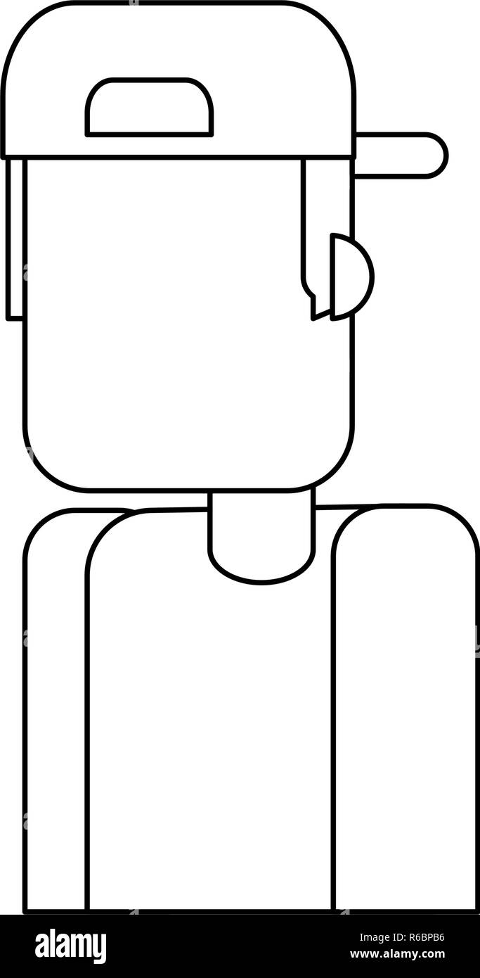 Man with hat back black and white Stock Vector Image & Art - Alamy