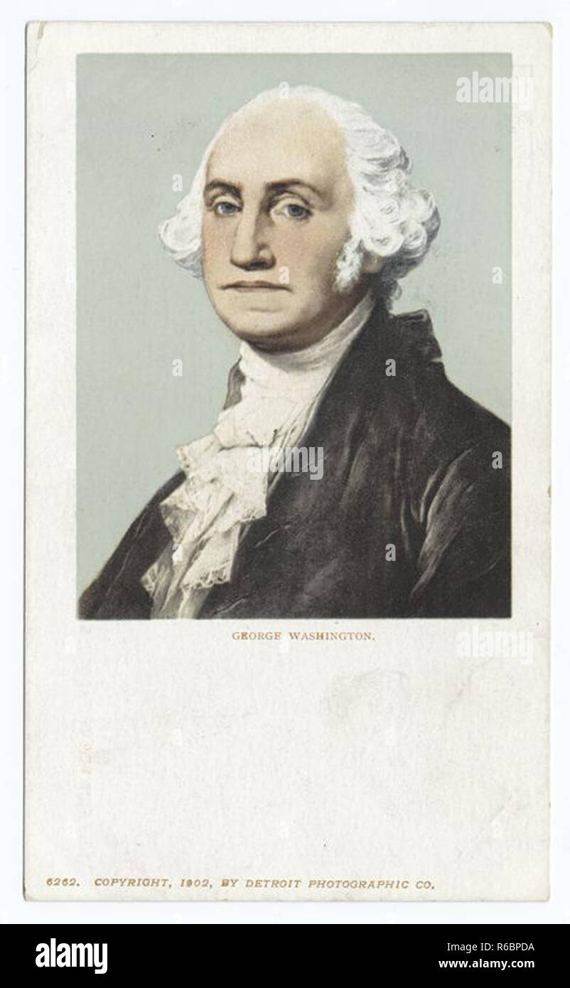 vintage portrait of George Washington (rare image Stock Photo - Alamy