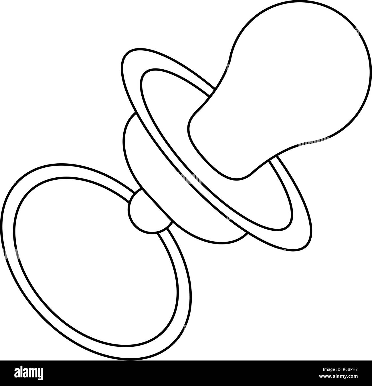 Baby Pacifier Coloring Pages