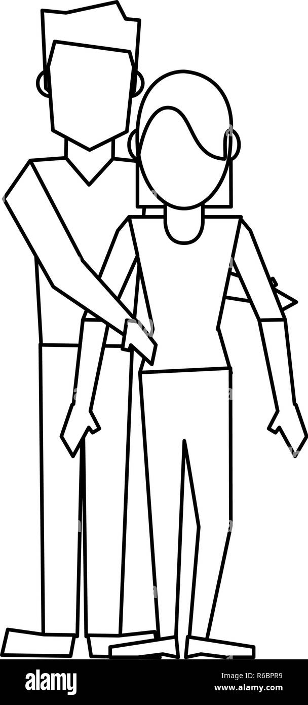 Couple relationship concept family life Black and White Stock Photos ...