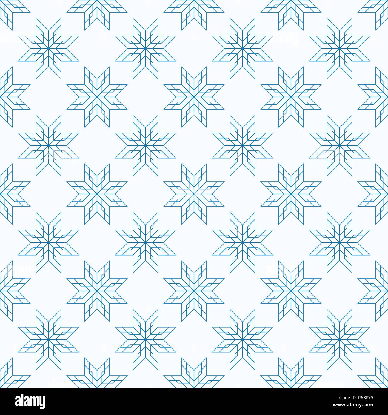 Snowflakes seamless geometric pattern. Background with blue frosty ...