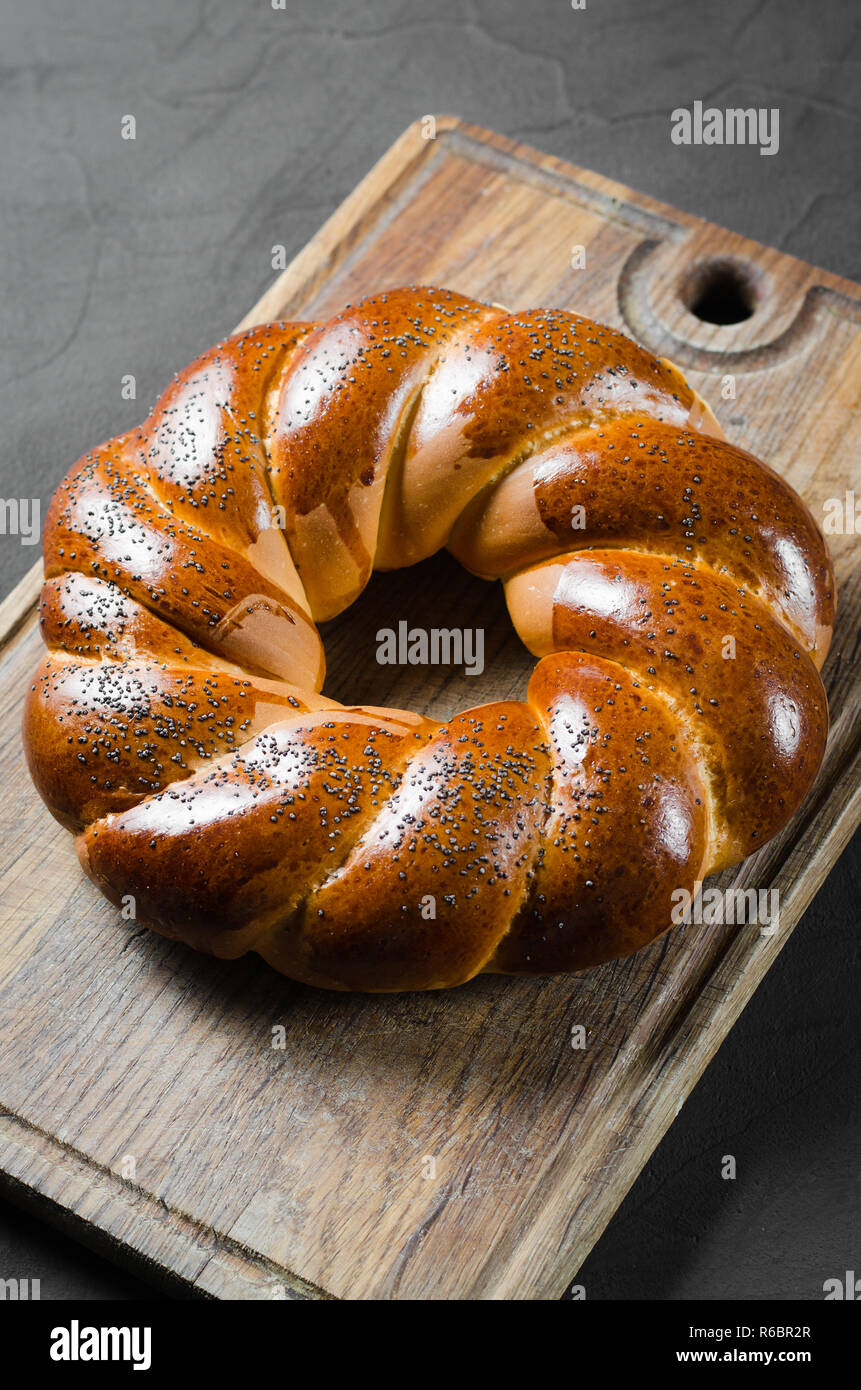 Traditional wicker homemade sweet bread Stock Photo - Alamy