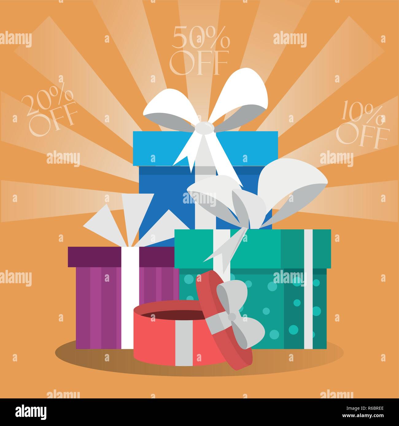 White gift boxes over Stock Vector Images - Alamy