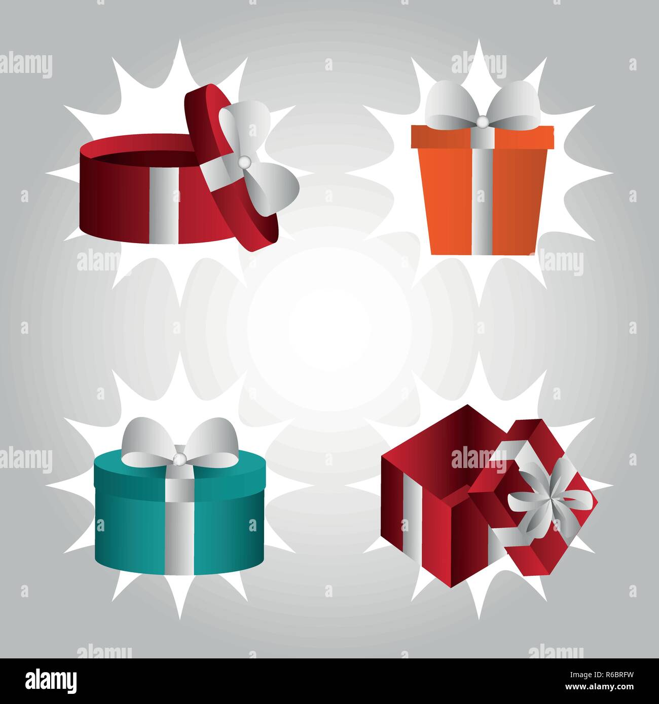 Set valentine empty boxes Stock Vector Images - Alamy