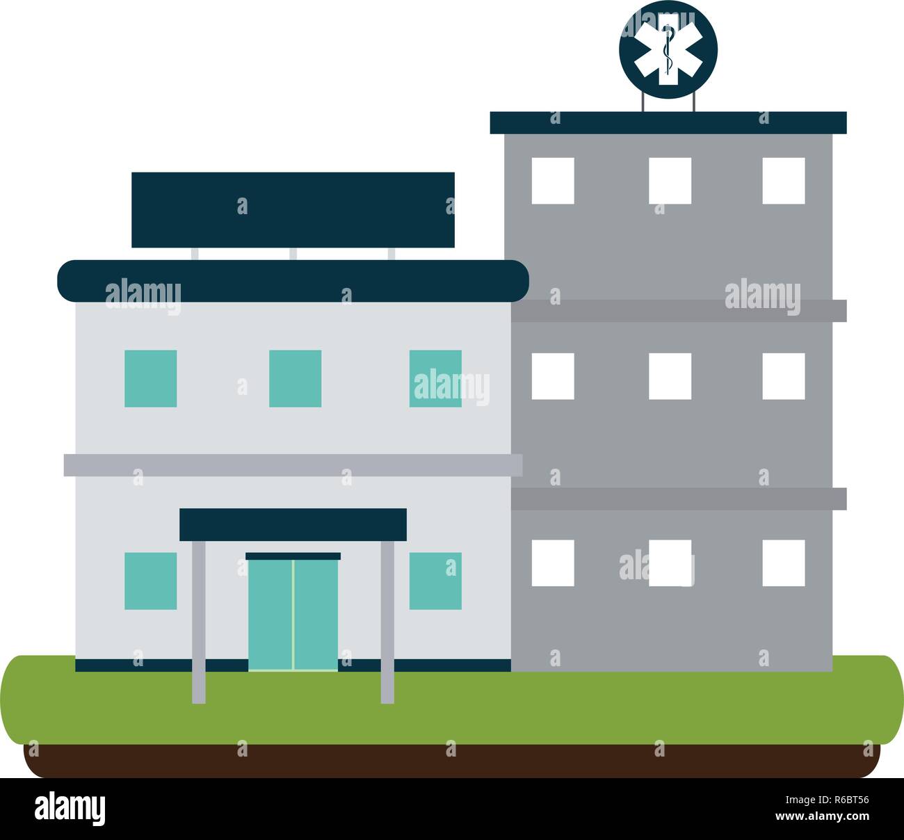 Hospital building scenery Stock Vector Image & Art - Alamy